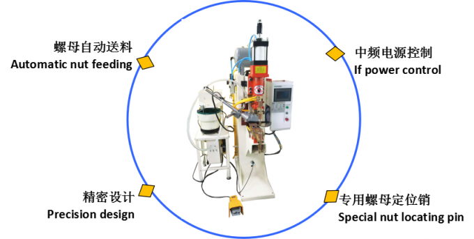Nut Automatic Feeding Spot Welder 180KVA